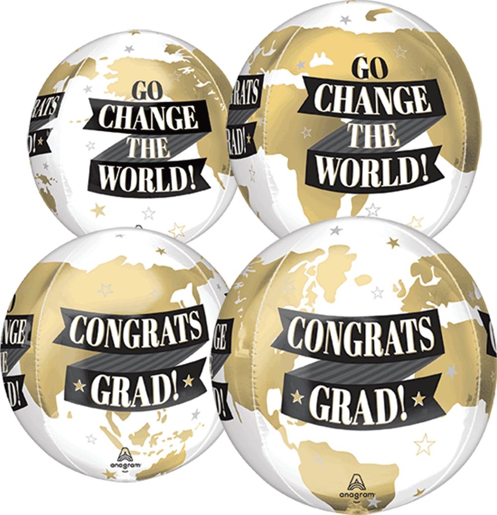 Orbz To The Grad Go Change The World – Balloon Store