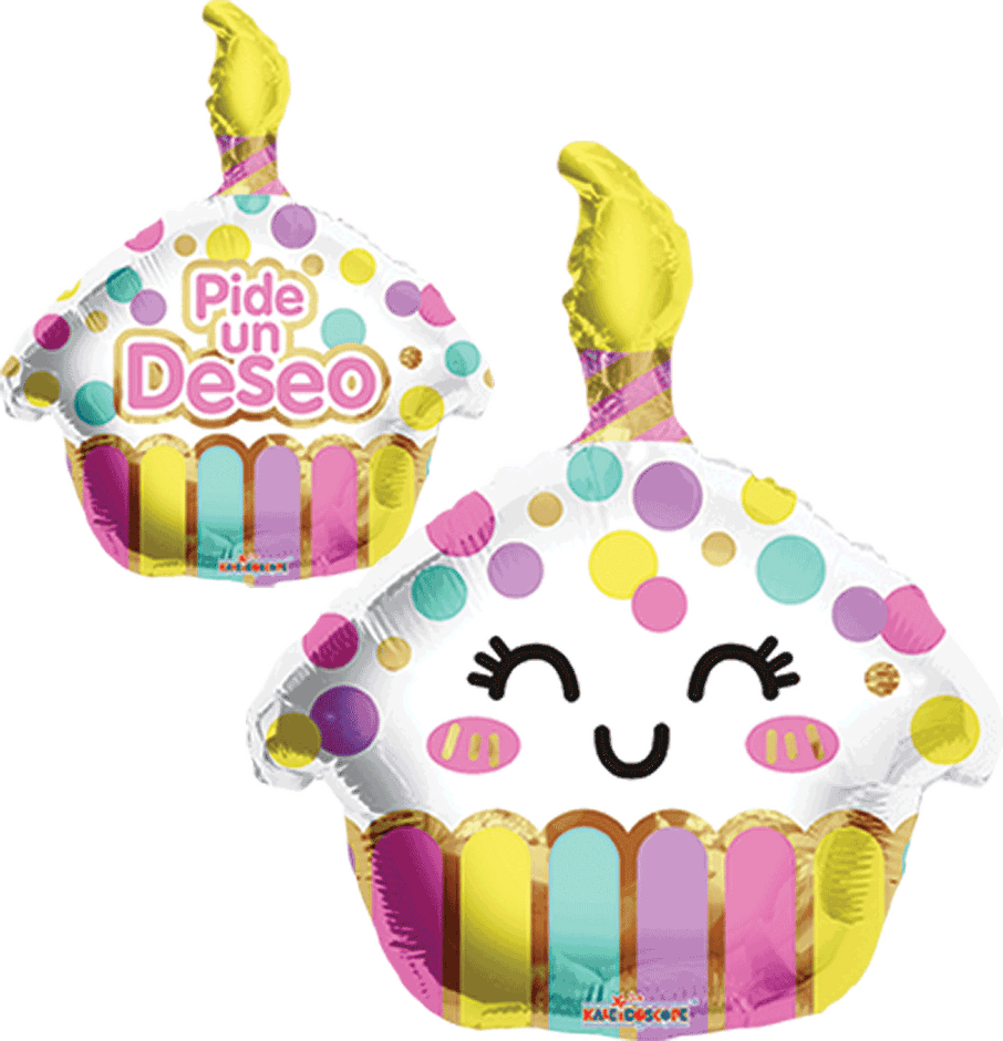 18" Cupcake Con Vela Kawai – Balloon Store