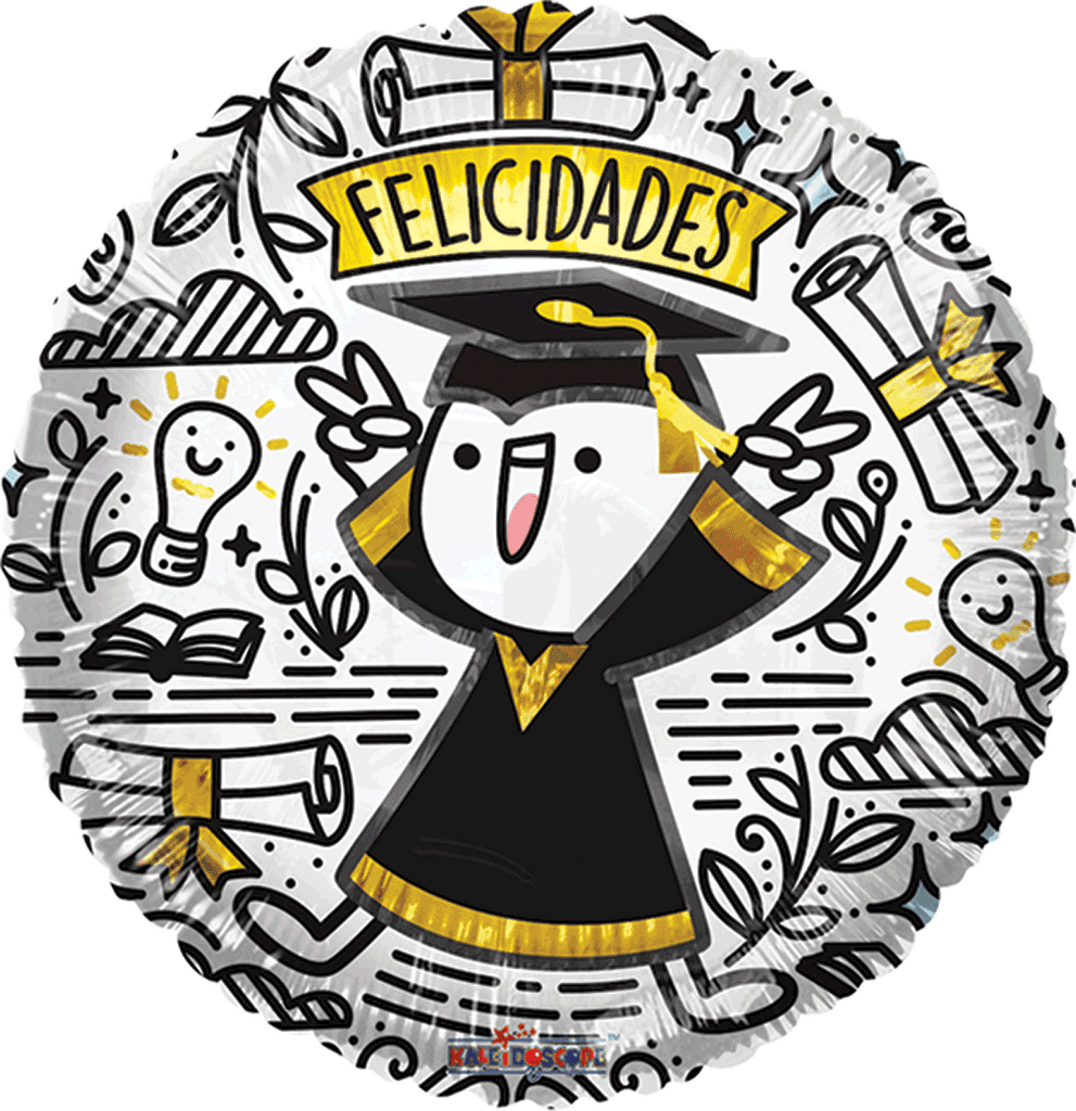 24” Felicidades Graduado Doodle – Balloon Store